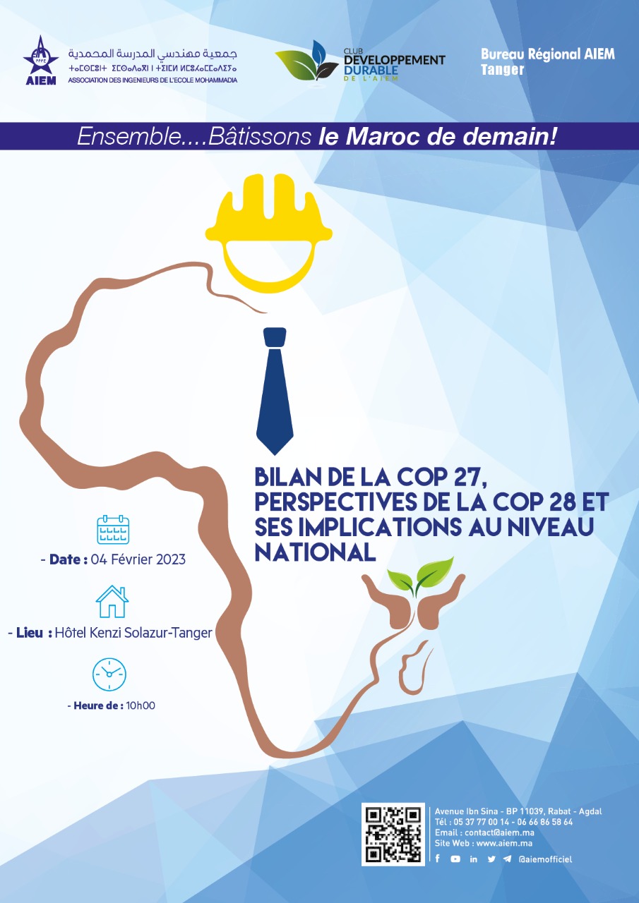 BILAN DE LA COP 27, PERSPECTIVES DE LA COP 28 ET SES IMPLICATIONS AU ...